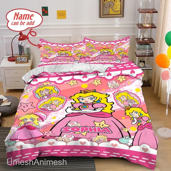 Princess Mario Bedding Set - Etsy