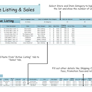 Online Sales Reseller Spreadsheet Track Sales, Revenue, Profit and ...