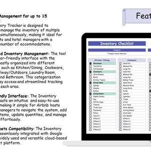 Checklist Inventory Bundle | Rental Property Furniture List | Short ...