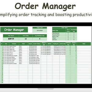 Order Manager | Order Tracker | Order Management | Order Log | Business ...