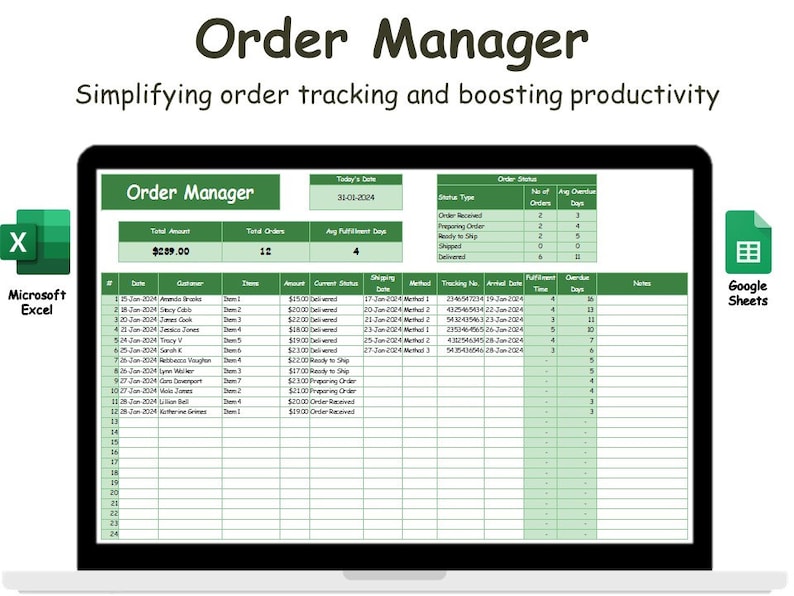 Order Manager | Order Tracker | Order Management | Order Log | Business ...