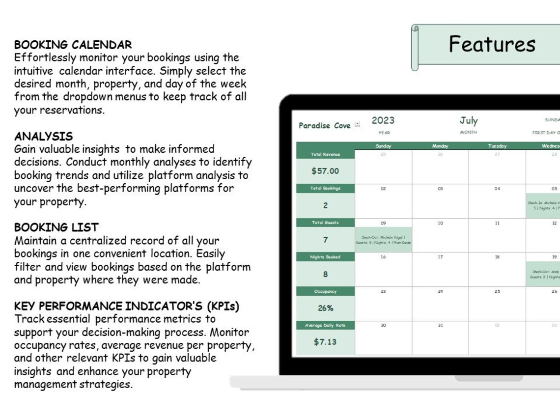 Airbnb Booking Calendar | Vrbo | Vacation Rental Tracker | Airbnb ...