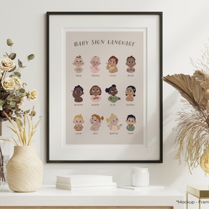 Baby Sign Language Poster | Includes a Written Pdf Guide for Beginners ...
