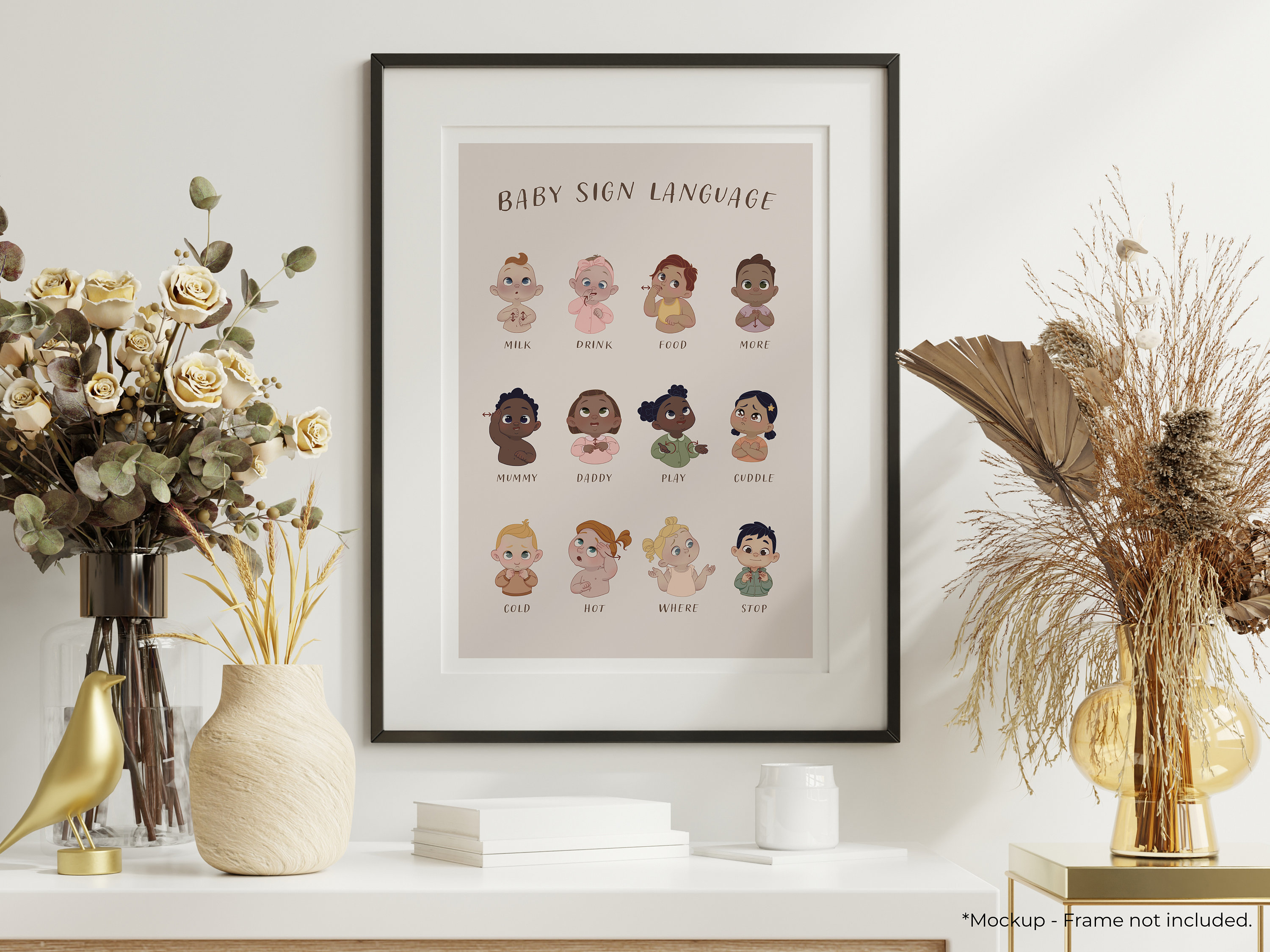 Baby Sign Language Poster | Includes a Written Pdf Guide for Beginners ...