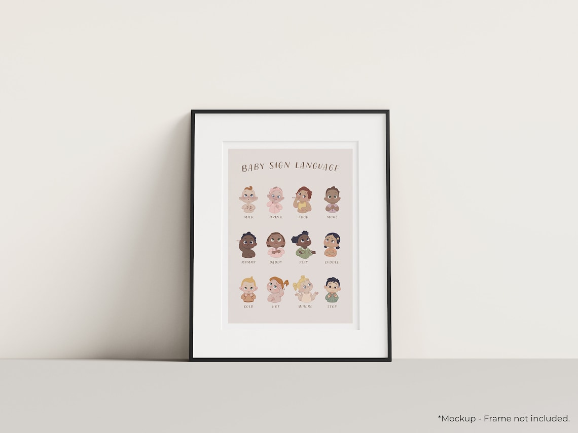 Baby Sign Language Poster | Includes a Written Pdf Guide for Beginners ...