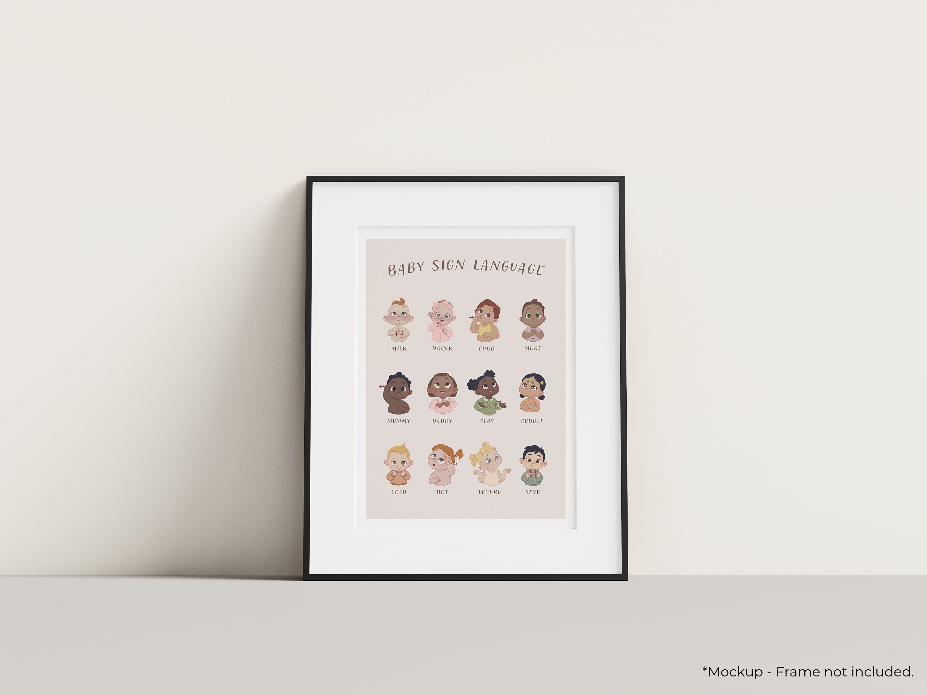 Baby Sign Language Poster | Includes a Written Pdf Guide for Beginners ...