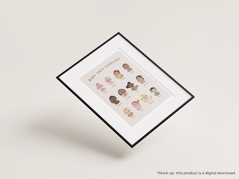 Baby Sign Language Poster in British Sign Language, Great Gift for Baby ...