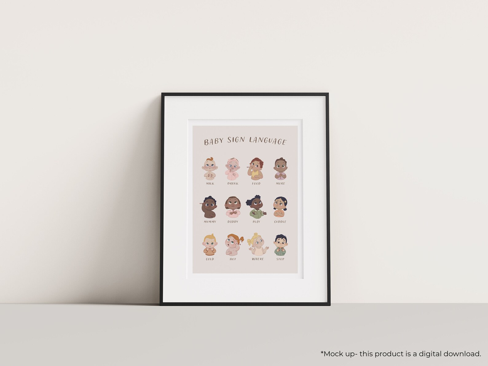 Baby Sign Language Poster in British Sign Language (BSL), Great Gift ...