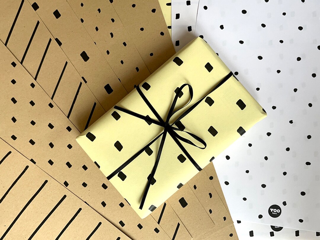 DIY Printable Gift Wrap Set With 6 Different Pencil Drawing Patterns in ...