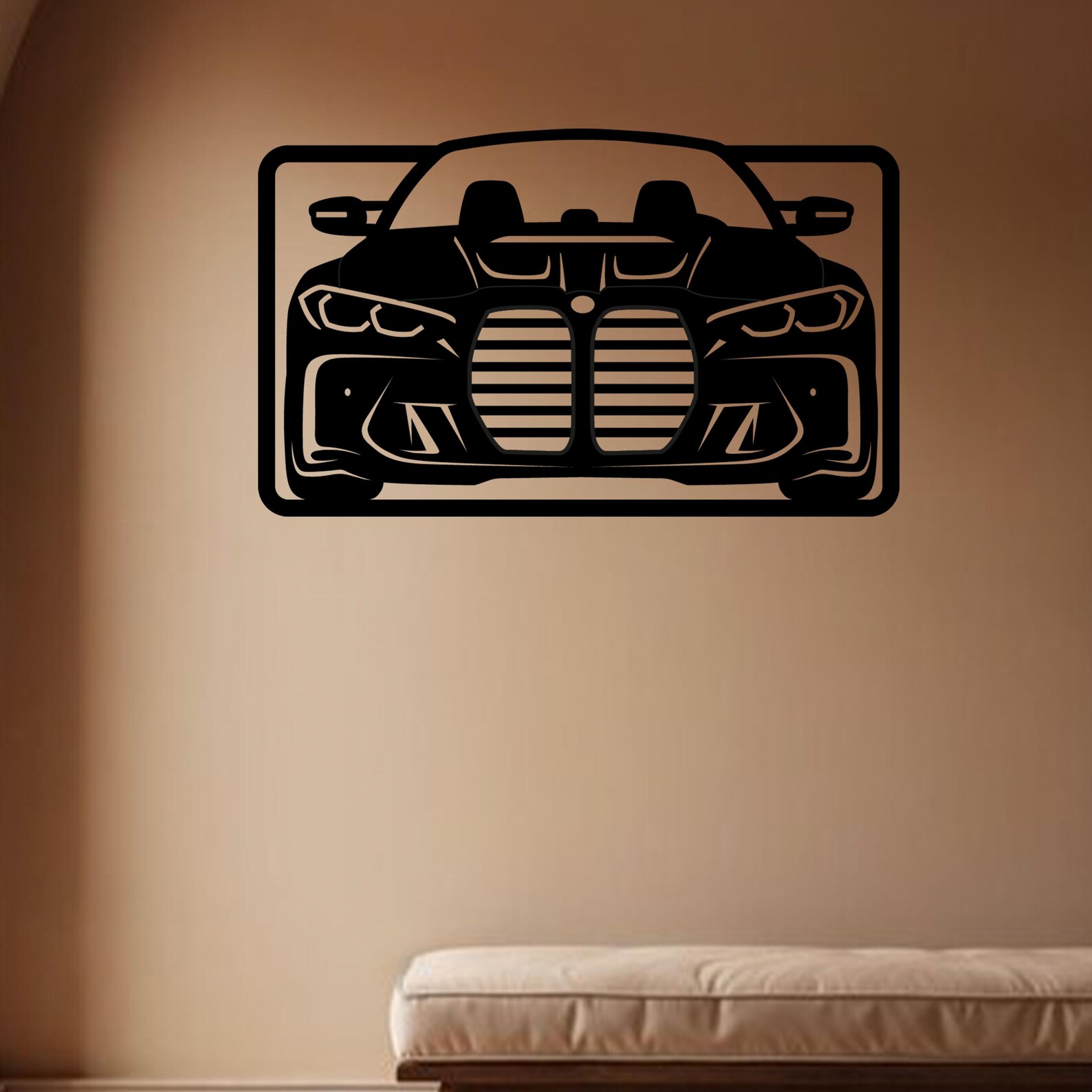 BMW Luxury Car Wall Art Modern Sports Car Decor MDF Wooden Car ...