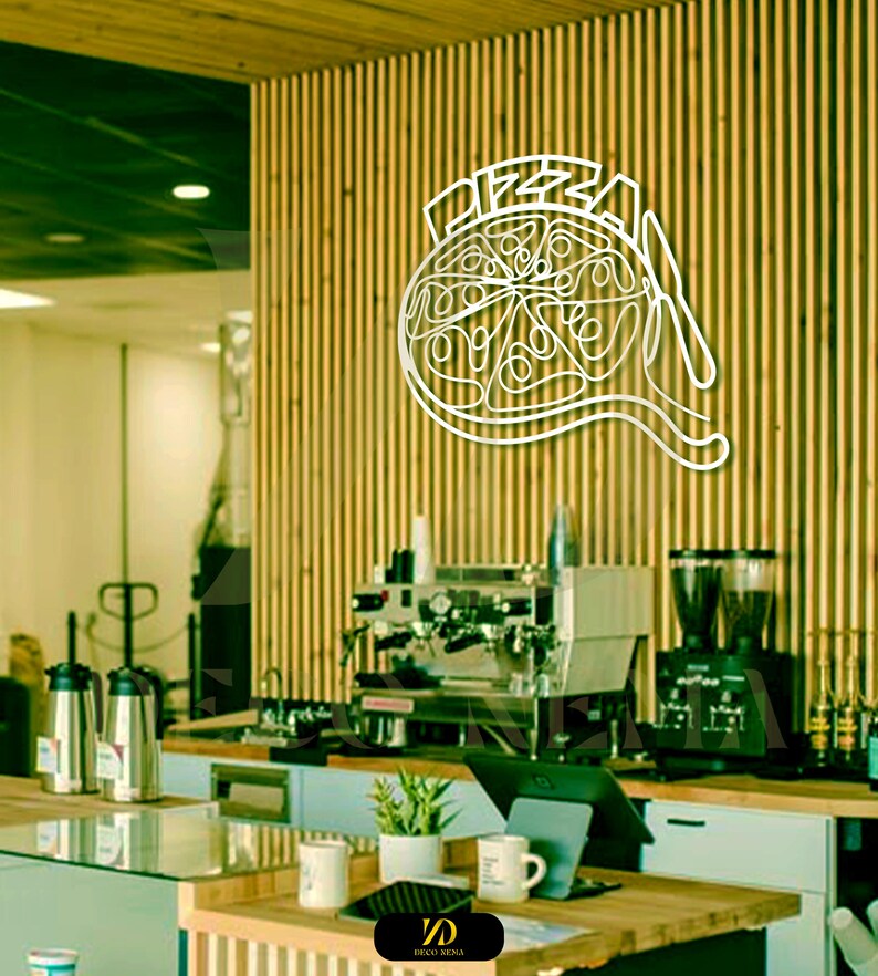 Pizza Metal Wall Art – Restaurant Kitchen Decor | Steel Pizza Sign for ...