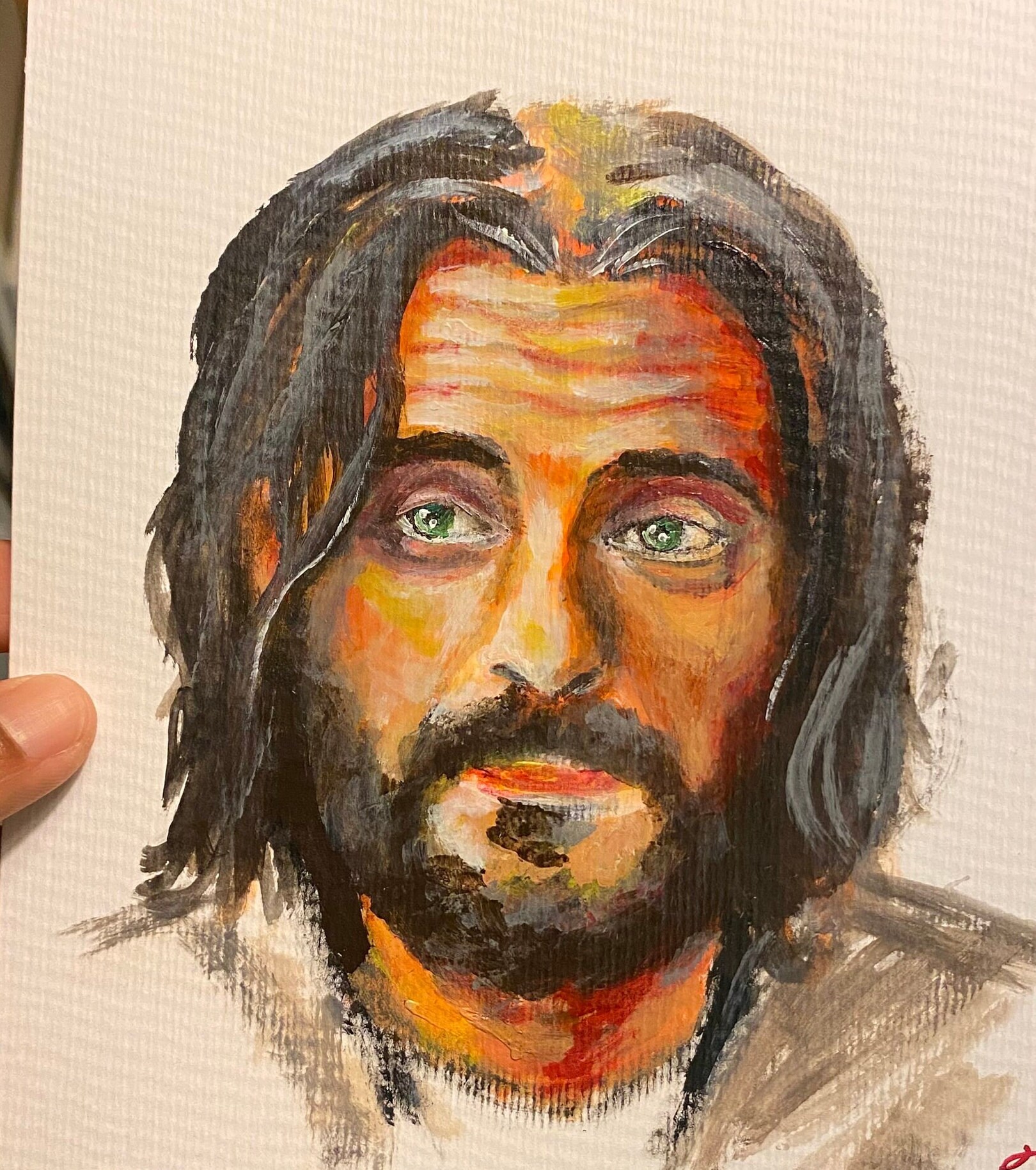 Jesus Acrylic Painting by Independent Artist, Portrait of Jesus in ...