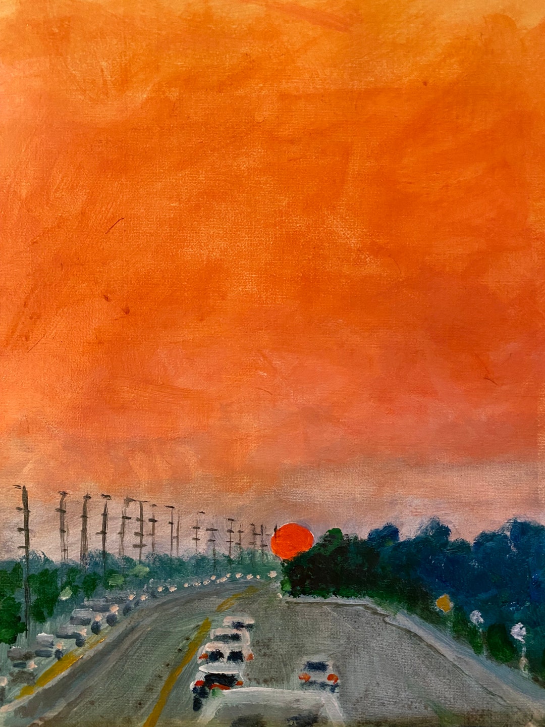 Acrylic Painting , Original Landscape From Florida Sunset “keys ...