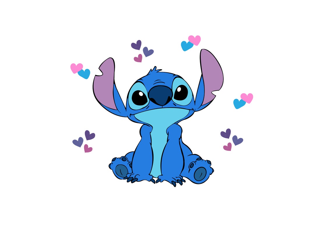 Lilo and Stitch, Stitch From Lilo and Stitch With Hearts Clipart PNG ...