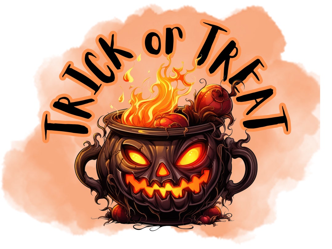 Halloween Clipart, Trick or Treat High Quality PNG, Digital Download ...