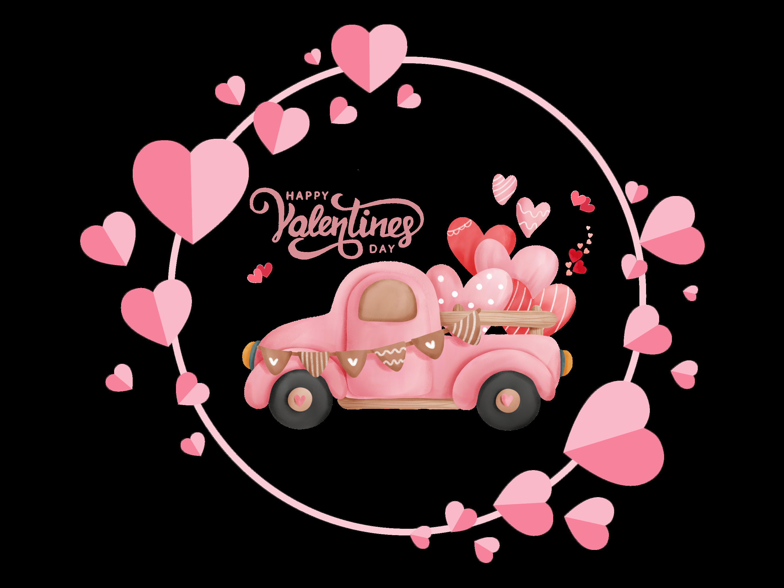 Valentine Card Clipart, Valentine Truck Clipart, Card Design Clip Art ...