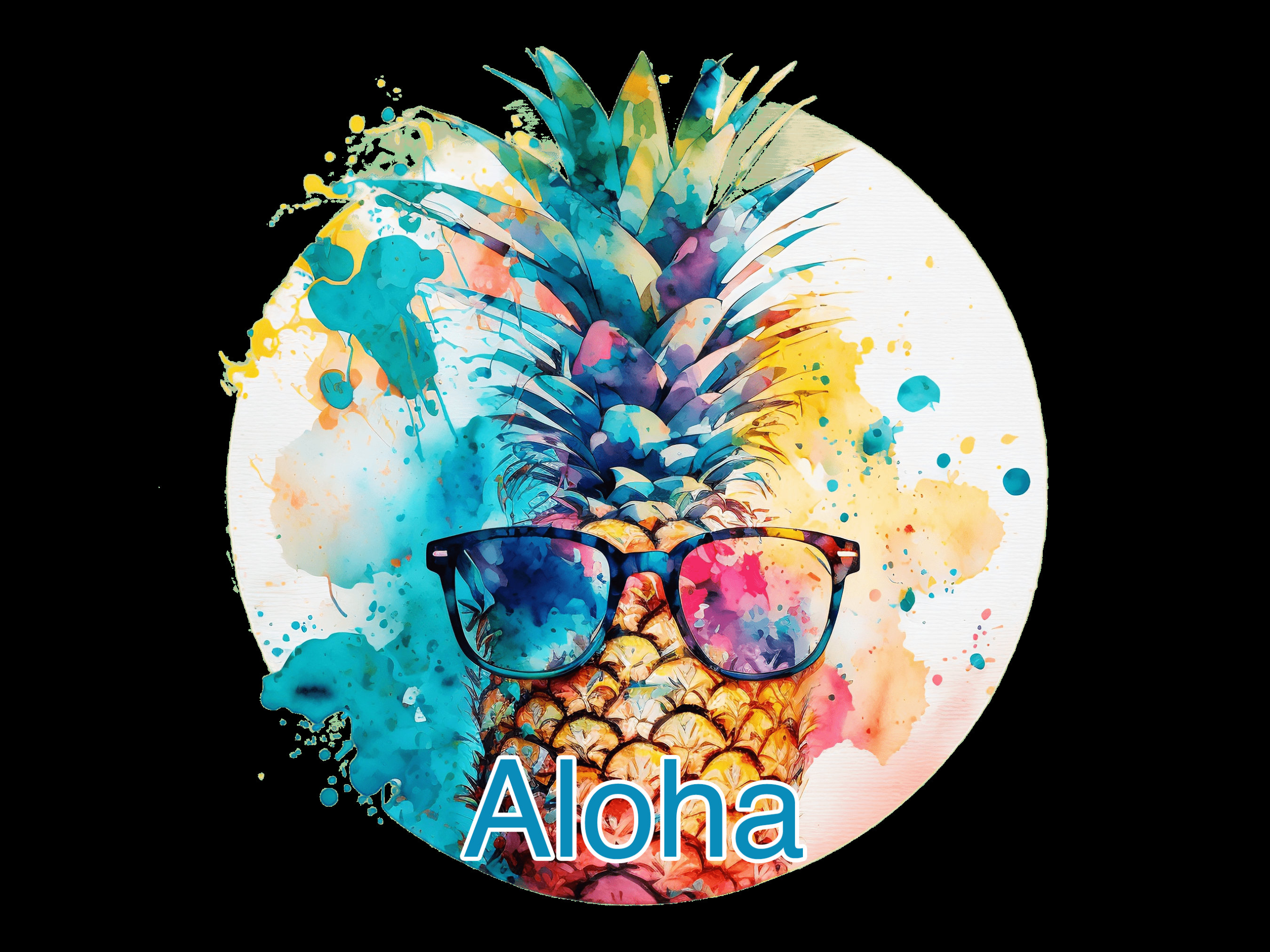 Pineapple Aloha PNG Transparent Sublimation Digital Files - Etsy