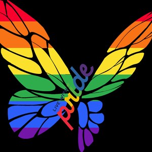 LGBTQ Live With Pride Rainbow Butterfly Transparent Png LGBT Gay Pride ...