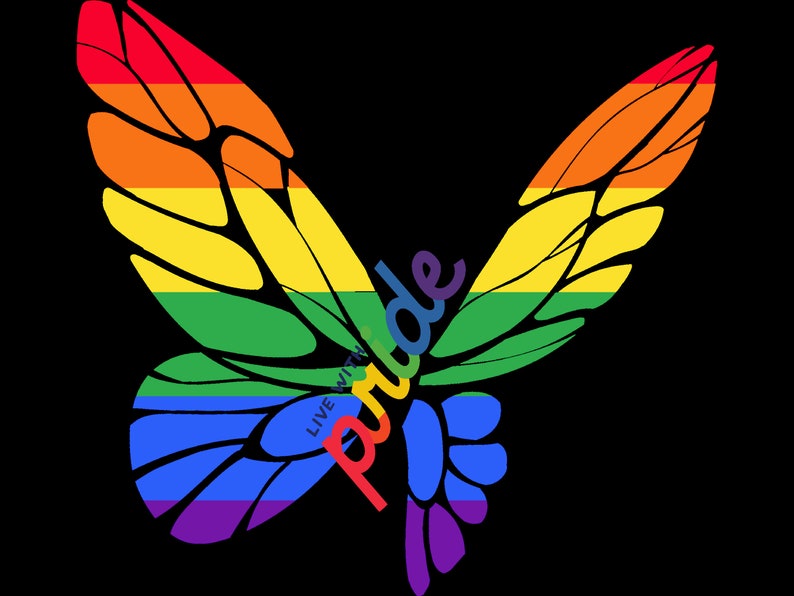 LGBTQ Live With Pride Rainbow Butterfly Transparent Png LGBT Gay Pride Rainbow Gay Festival LGBT ...