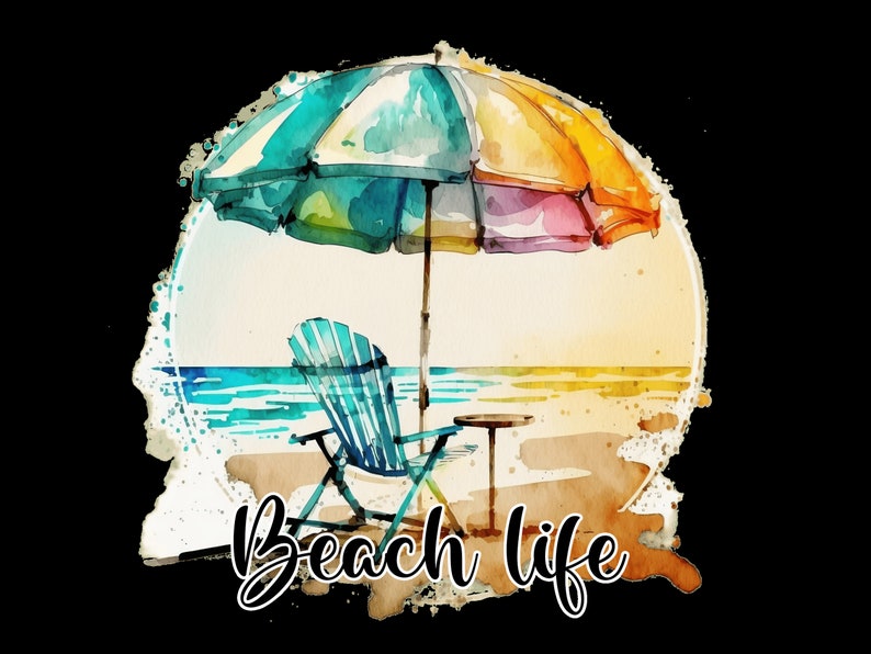 Beach Life PNG Transparent Sublimation Digital Files - Etsy