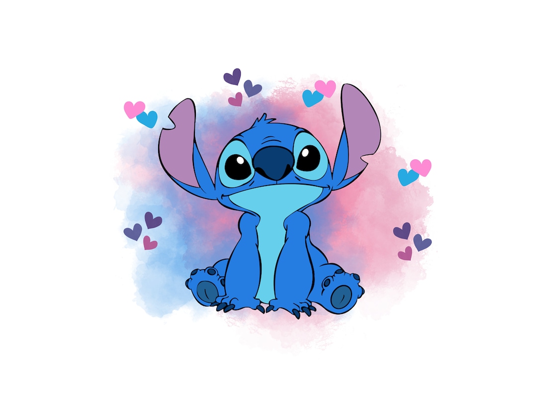 Lilo et Stitch, Stitch de Lilo et Stitch avec des coeurs Clipart PNG ...