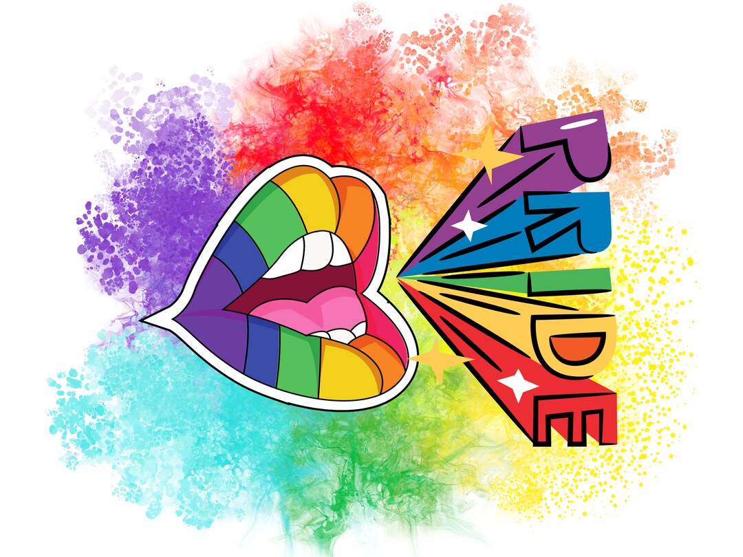 Rainbow Lips Pride PNG, Gay Festival Sublimation (digital Files) - Etsy