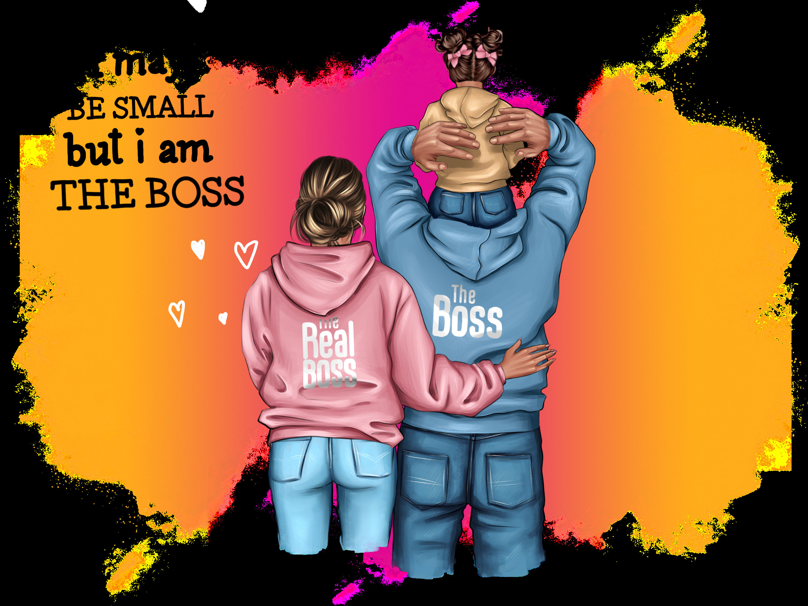 Family Clipart I May Be Small but I Am the Boss PNG, Digital Files - Etsy