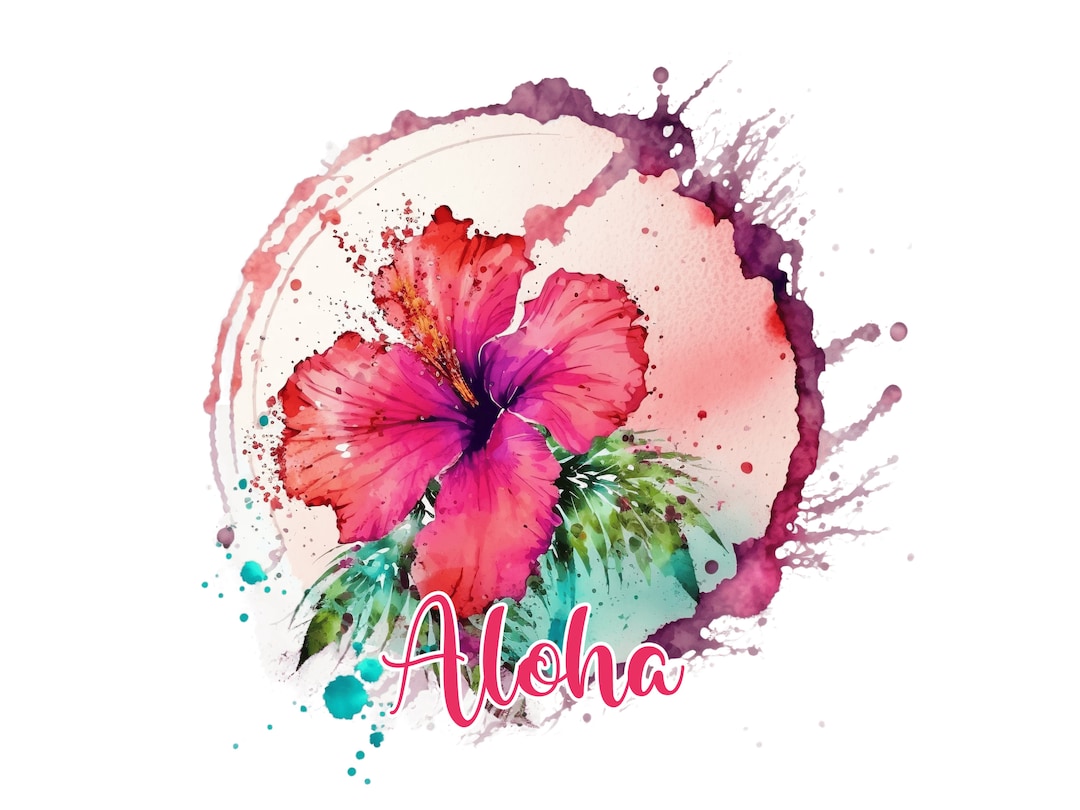 Aloha Flower PNG Transparent Sublimation Digital Files - Etsy