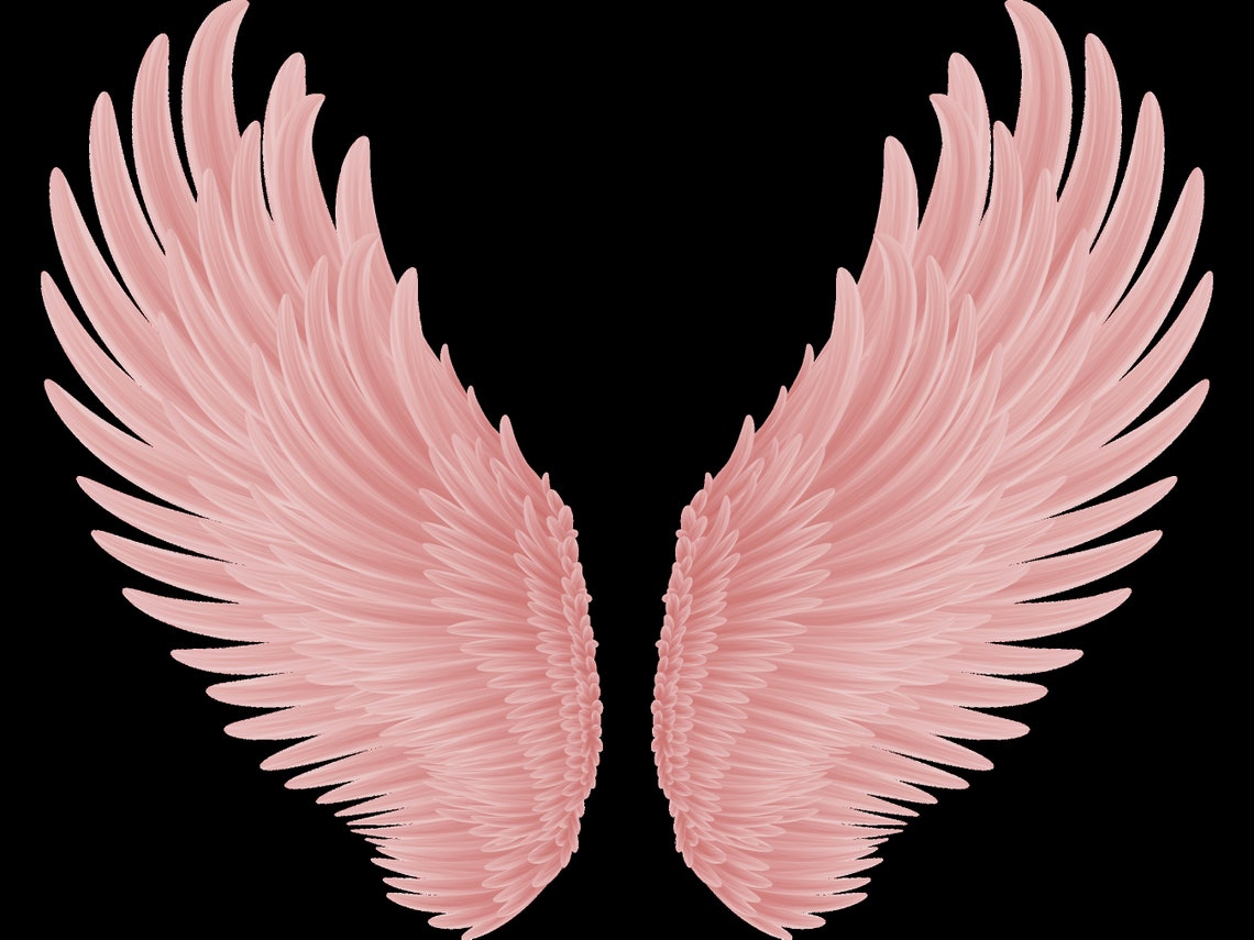 Pretty Pink Angel Wings PNG Transparent Sublimation Digital Files - Etsy