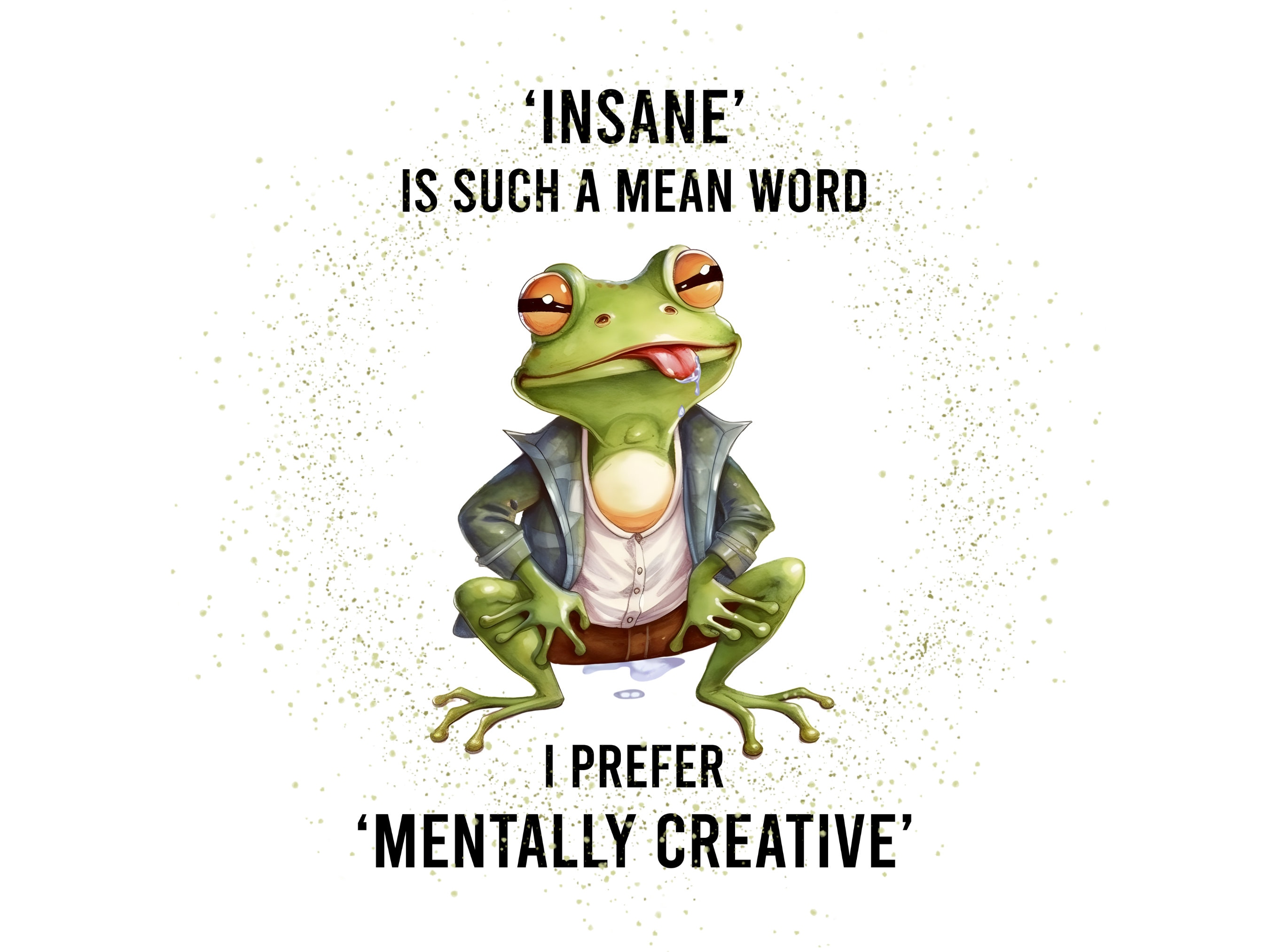 Insane Frog Clipart PNG File Humorous Funny Direct Print Sublimation - Etsy