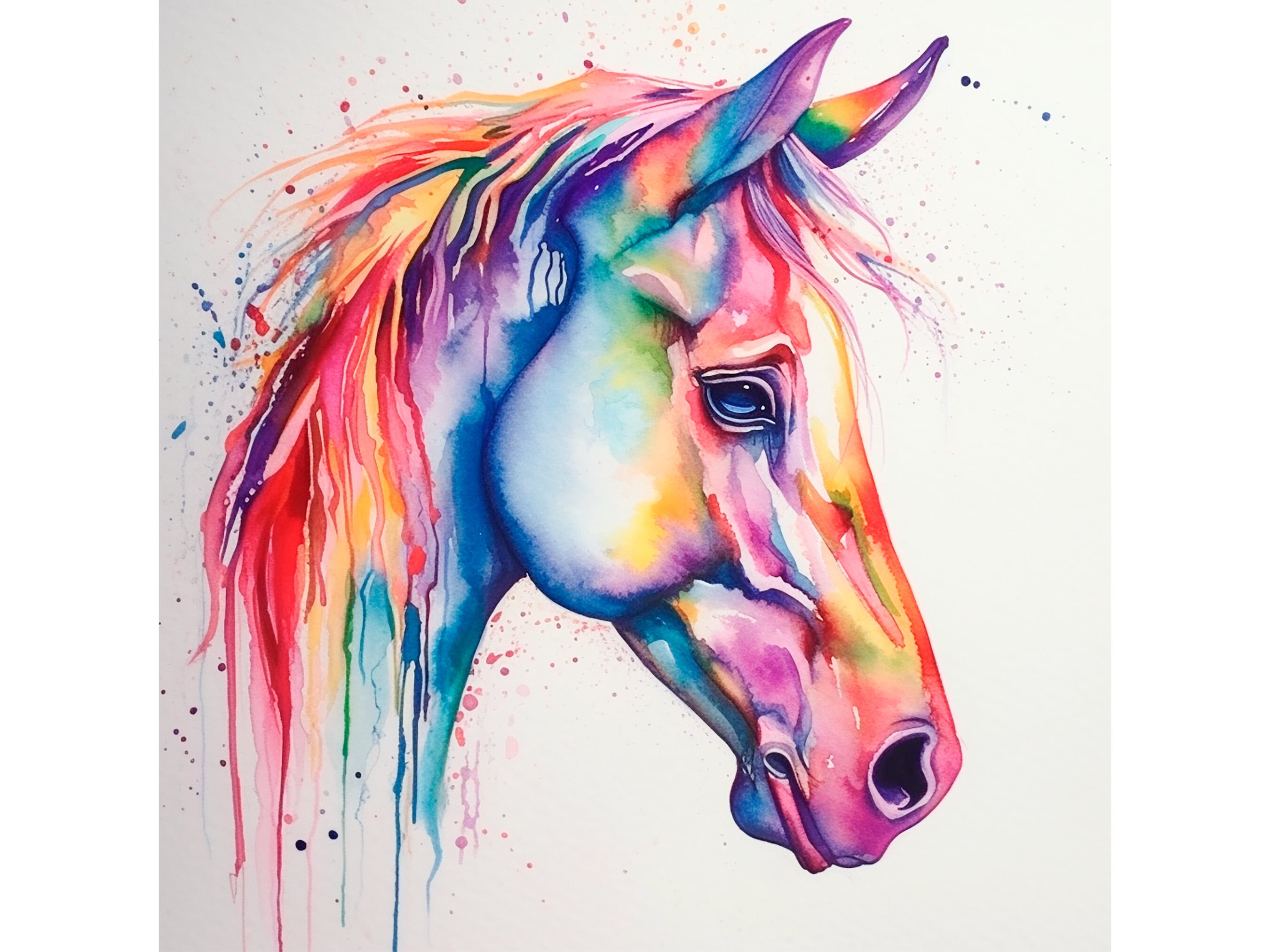 4 X Rainbow Horses PNG, Colourful, Rainbows, Horses, Digital Files - Etsy