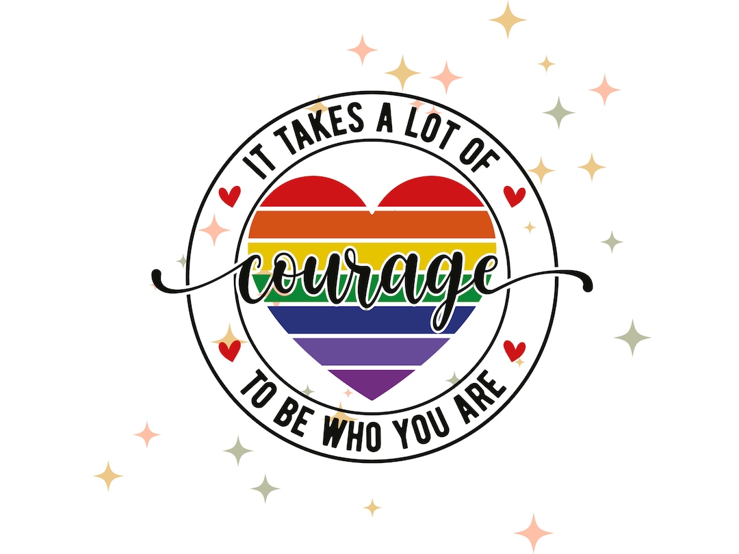LGBTQ Courage Rainbow Heart Png, Pride Sublimation (digital Files) - Etsy