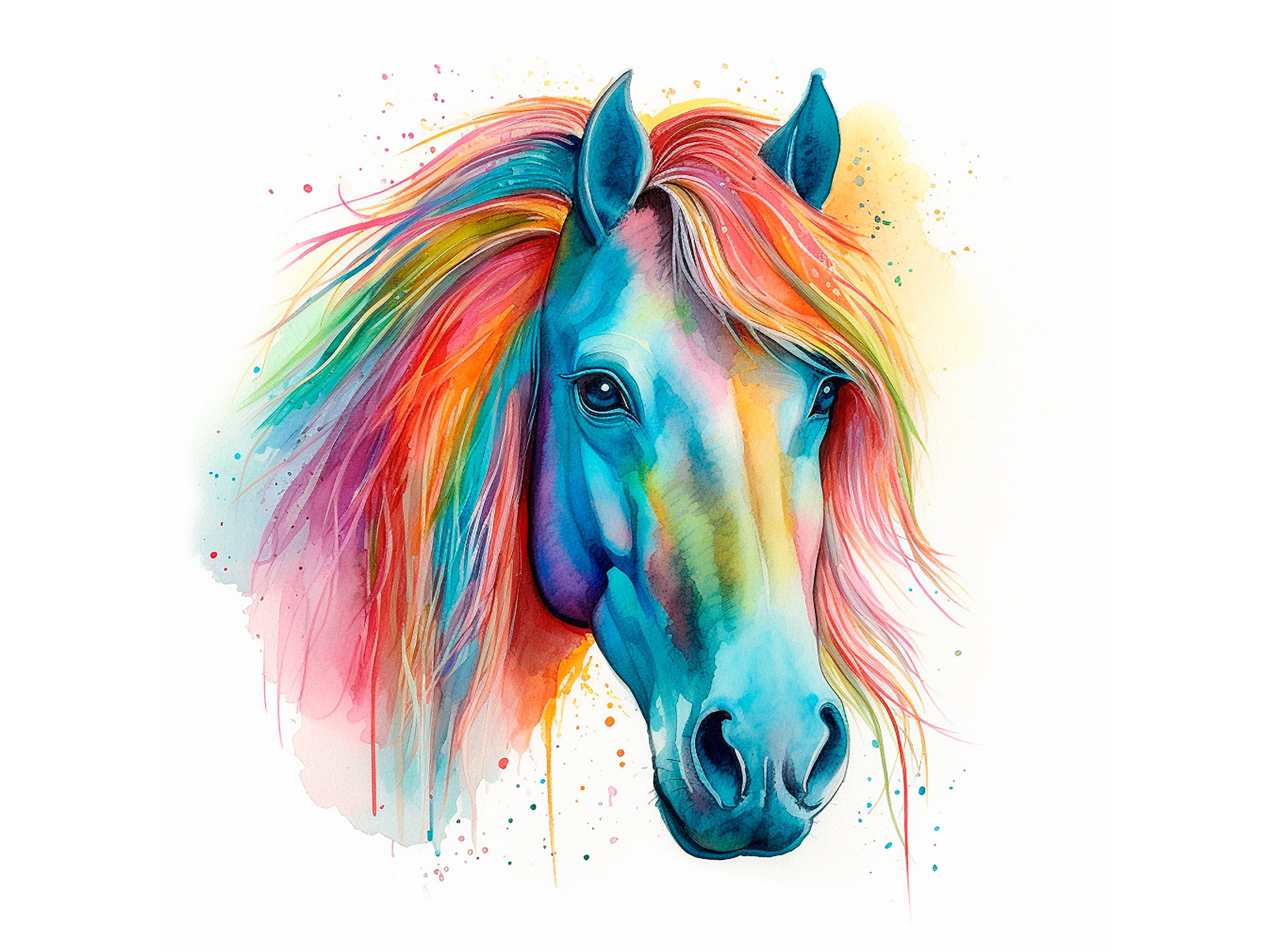 4 X Rainbow Horses PNG, Colourful, Rainbows, Horses, Digital Files - Etsy