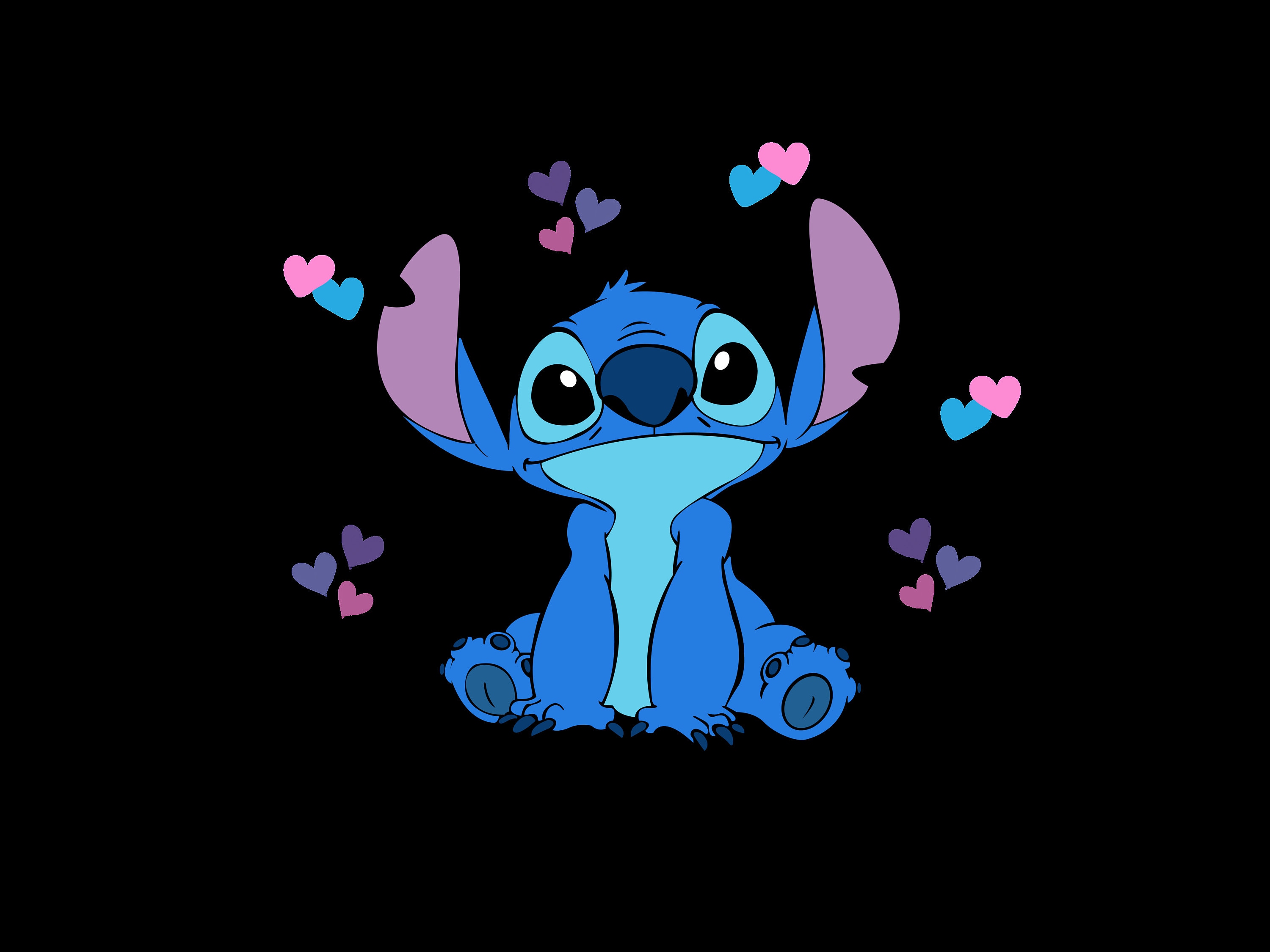 Lilo and Stitch, Stitch From Lilo and Stitch With Hearts Clipart PNG ...