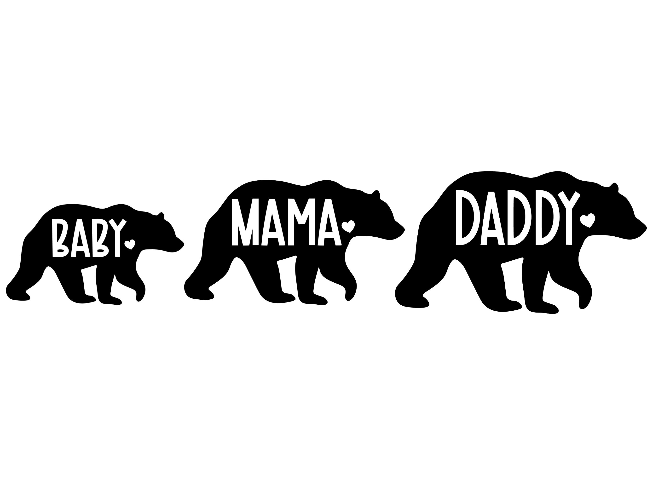 Baby Bear Mumma Bear Daddy Bear PNG, 3 Family Bears, Bears, Transparent ...