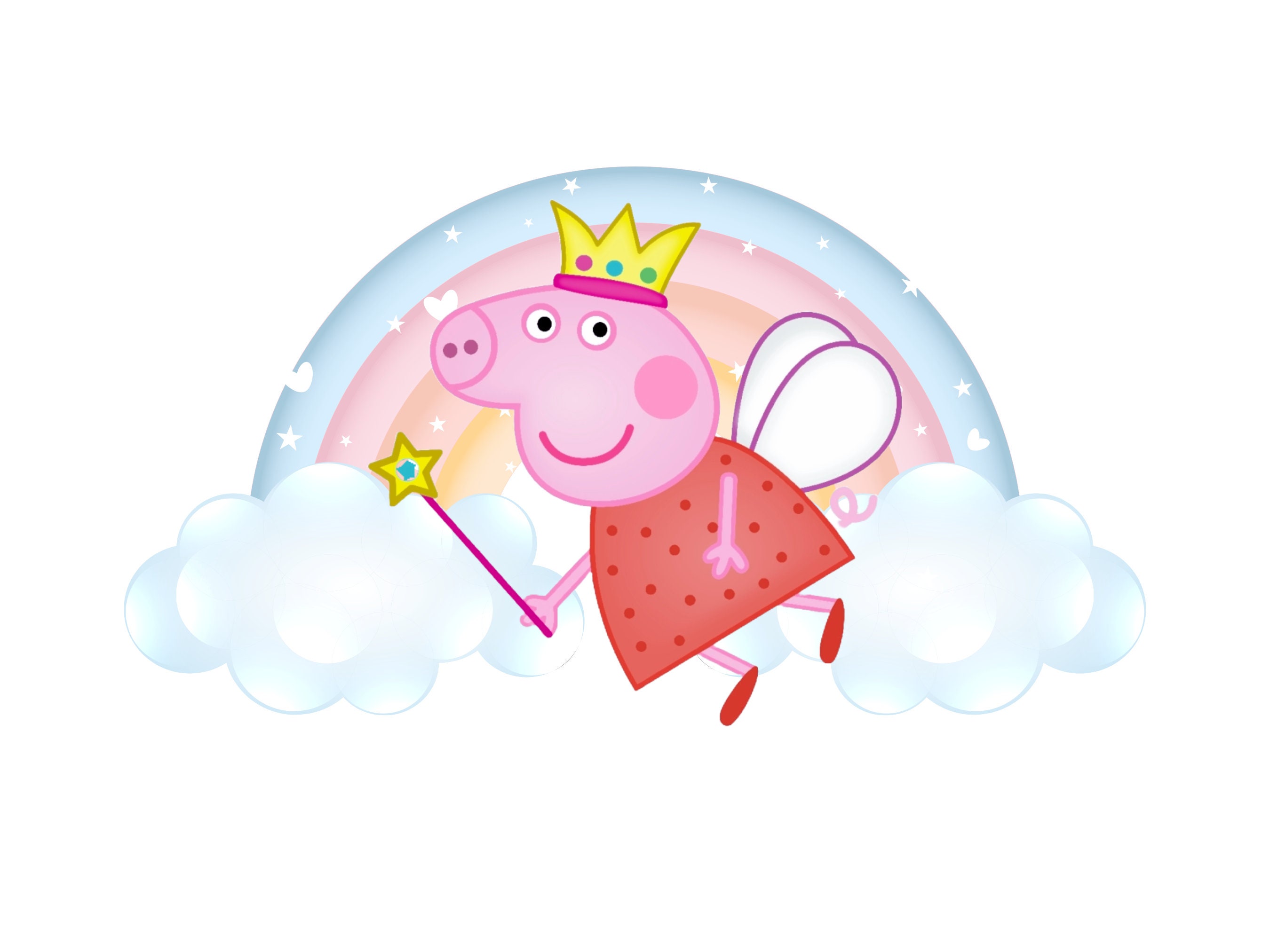 Pepper Pig Rainbow Clipart PNG, archivo de fondo transparente de alta ...