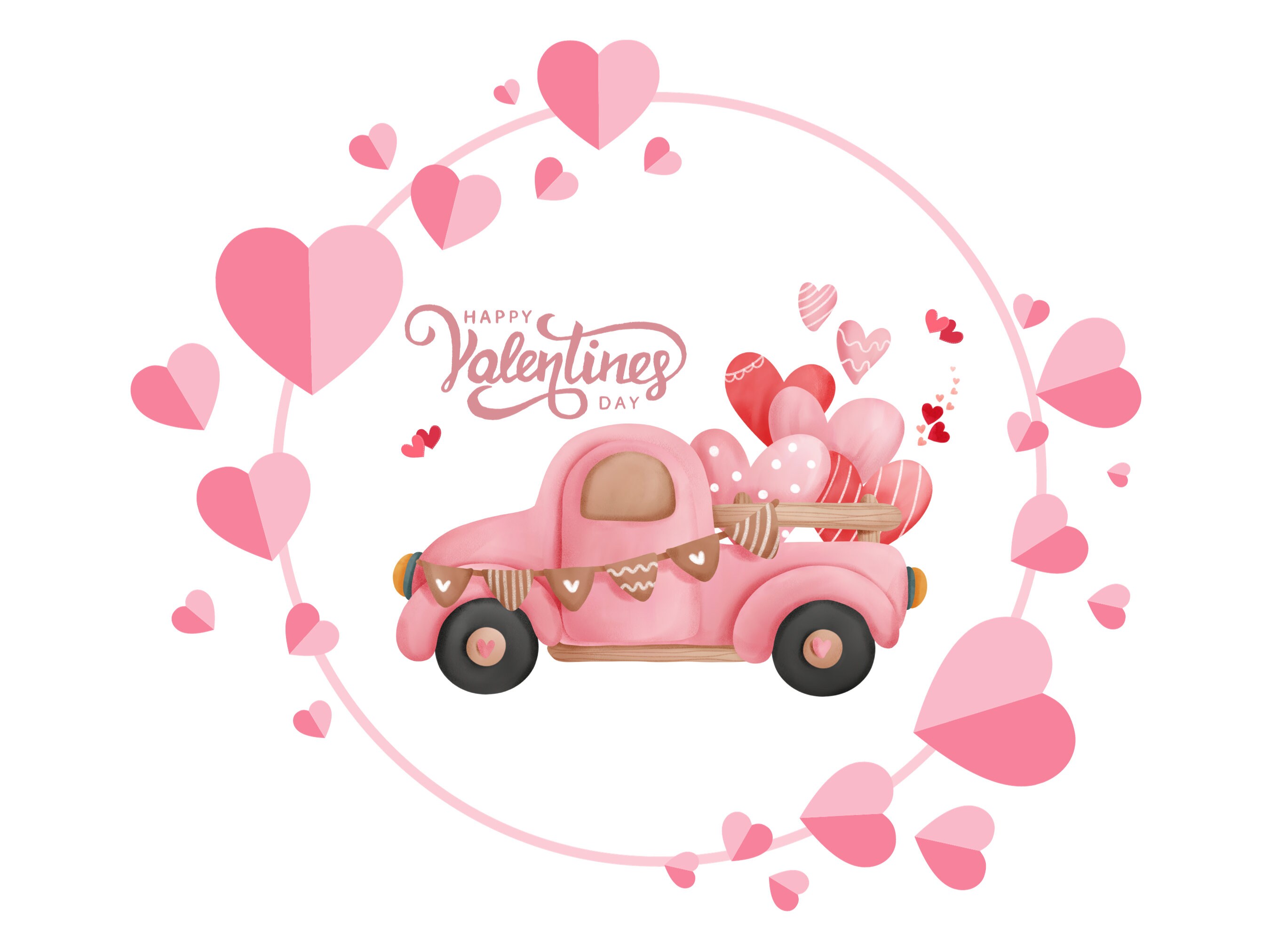 Valentine Card Clipart, Valentine Truck Clipart, Card Design Clip Art ...