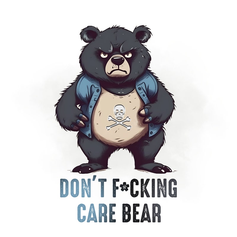 I Dont Care Bear - Etsy