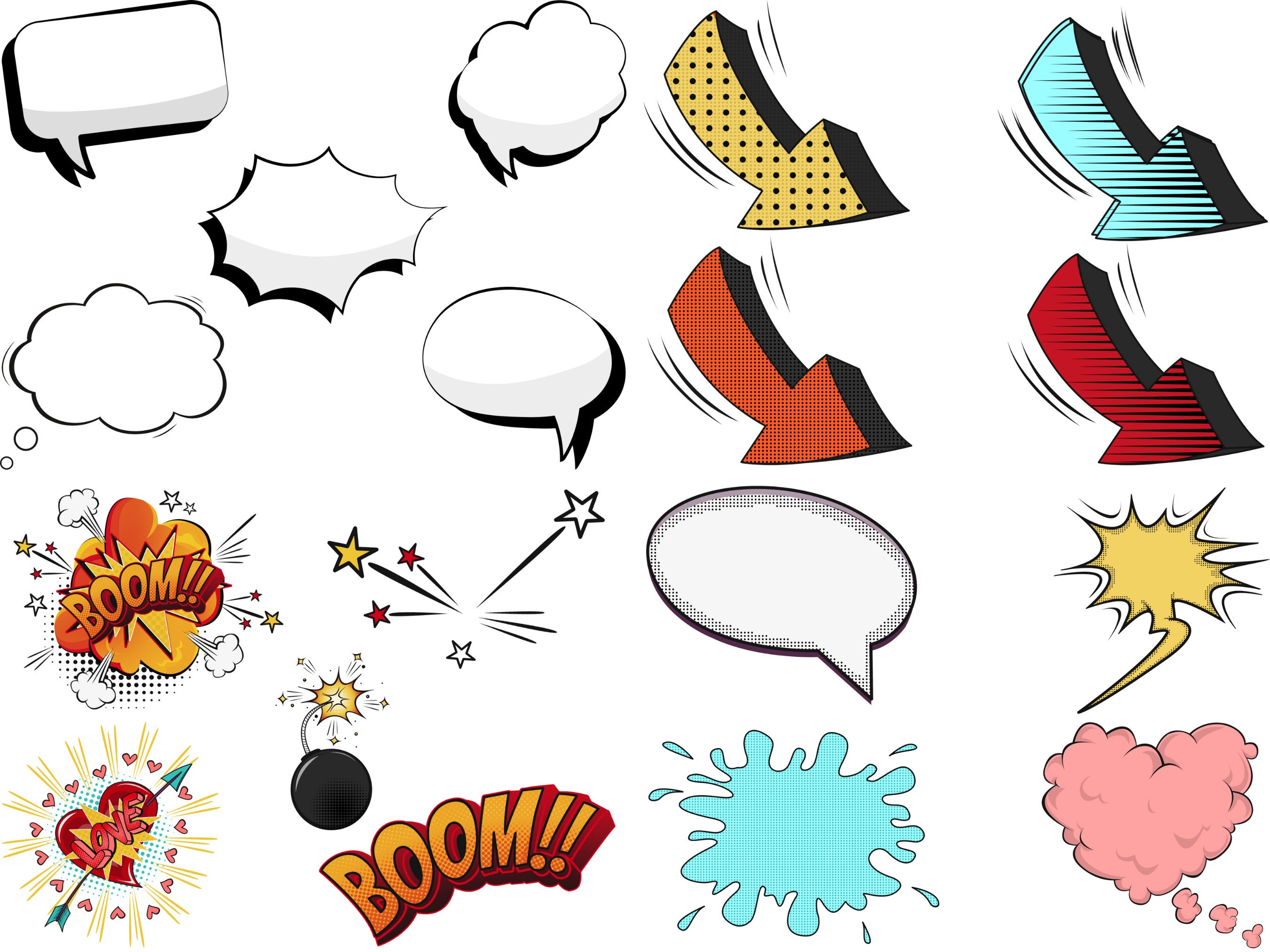 65 X Retro Comic Pop Art Girl Bundle Clipart PNG Digital - Etsy