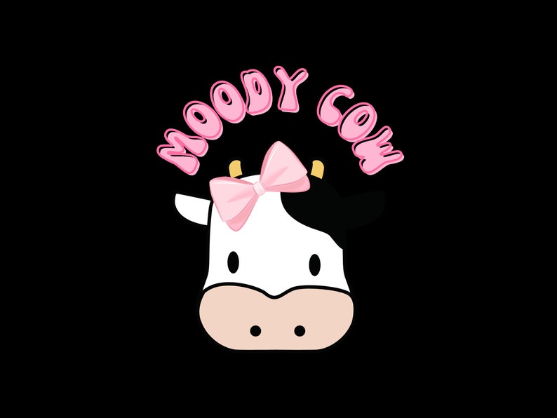 Cute Moody Cow PNG, Png Files, Png Clipart, Png Images, Png Files for ...