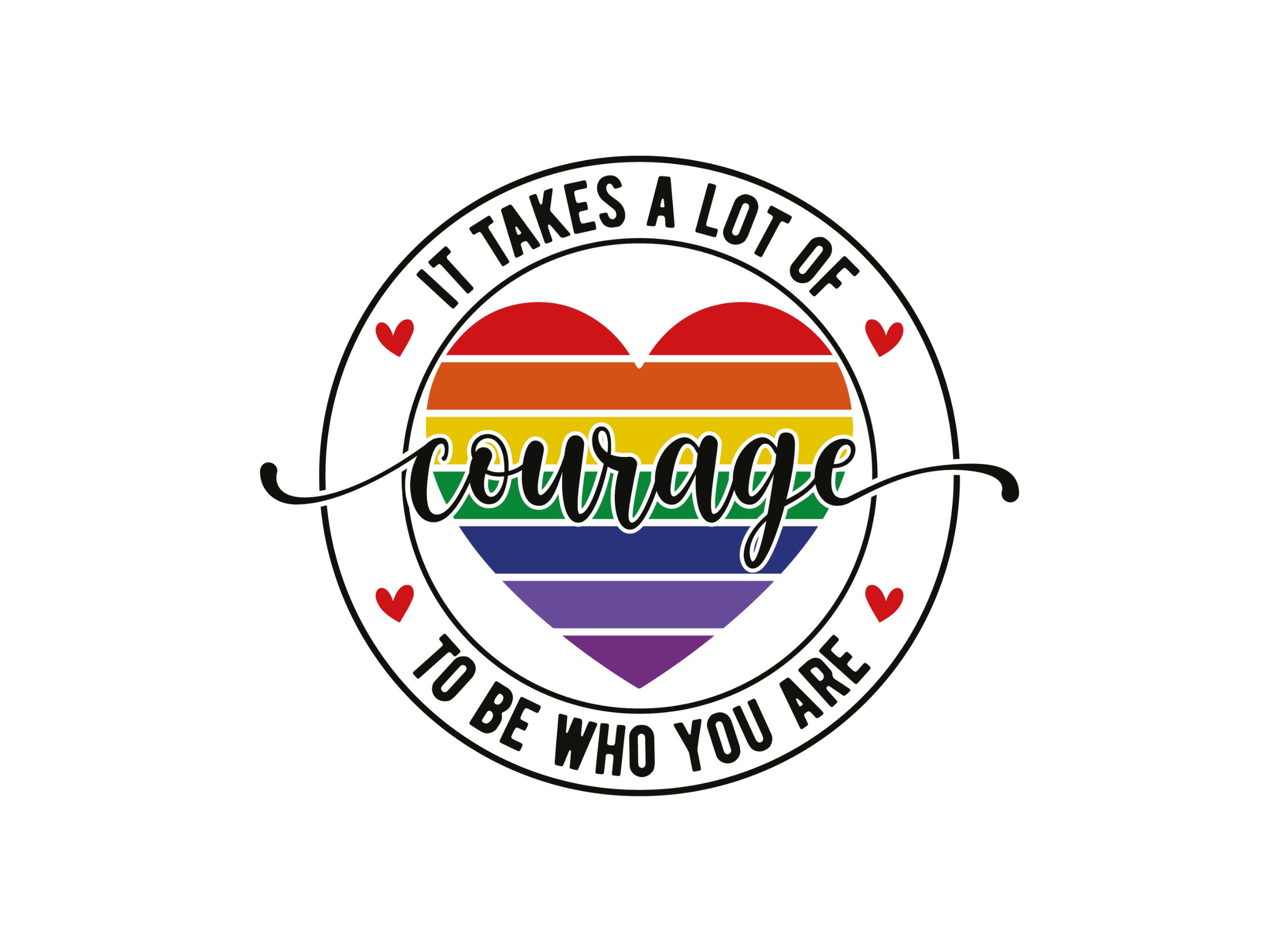 LGBTQ Courage Transparent Png LGBT Gay Pride Rainbow Gay - Etsy