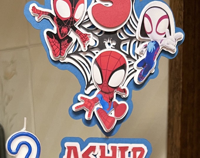 Spider Man Cake Topper - Etsy