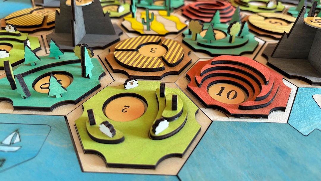 Settlers of Catan 5-6 Player Laser Files, Laser Cut Catan SVG, Catan ...