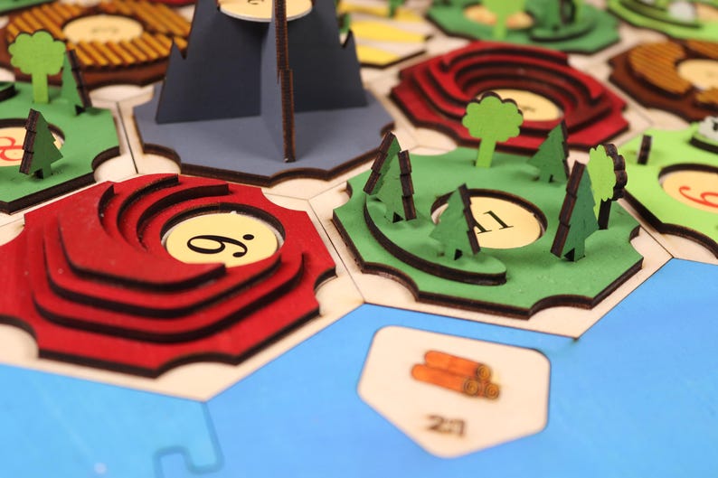 Settlers of Catan Laser Files, Laser Cut Catan File SVG, Settlers of ...