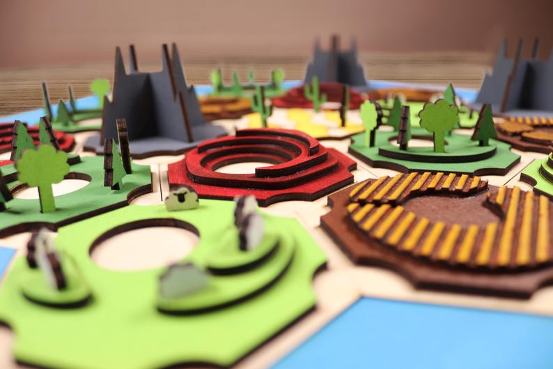 Settlers of Catan Laser Files, Laser Cut Catan File SVG, Settlers of ...