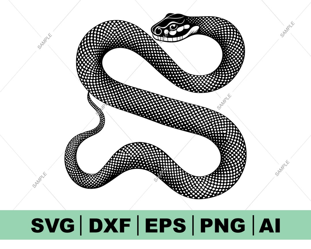 Snake SVG, Reptile SVG, Snake Silhouette, Snake Cut File, Digital ...
