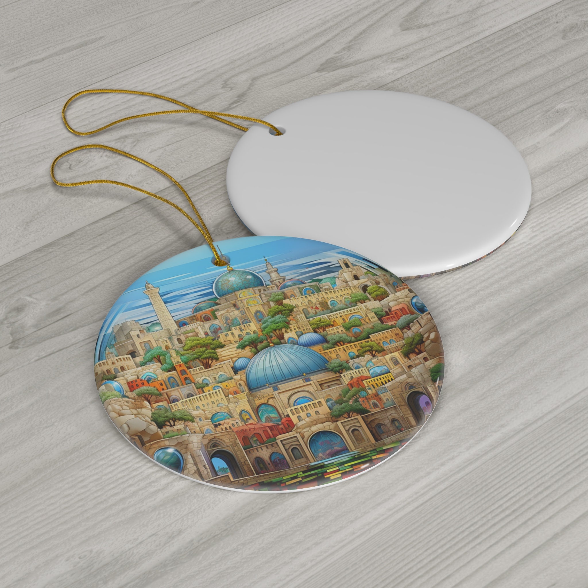Jerusalem Gate Ornament, Religious Christmas Decor, Xmas Gift From Holy ...