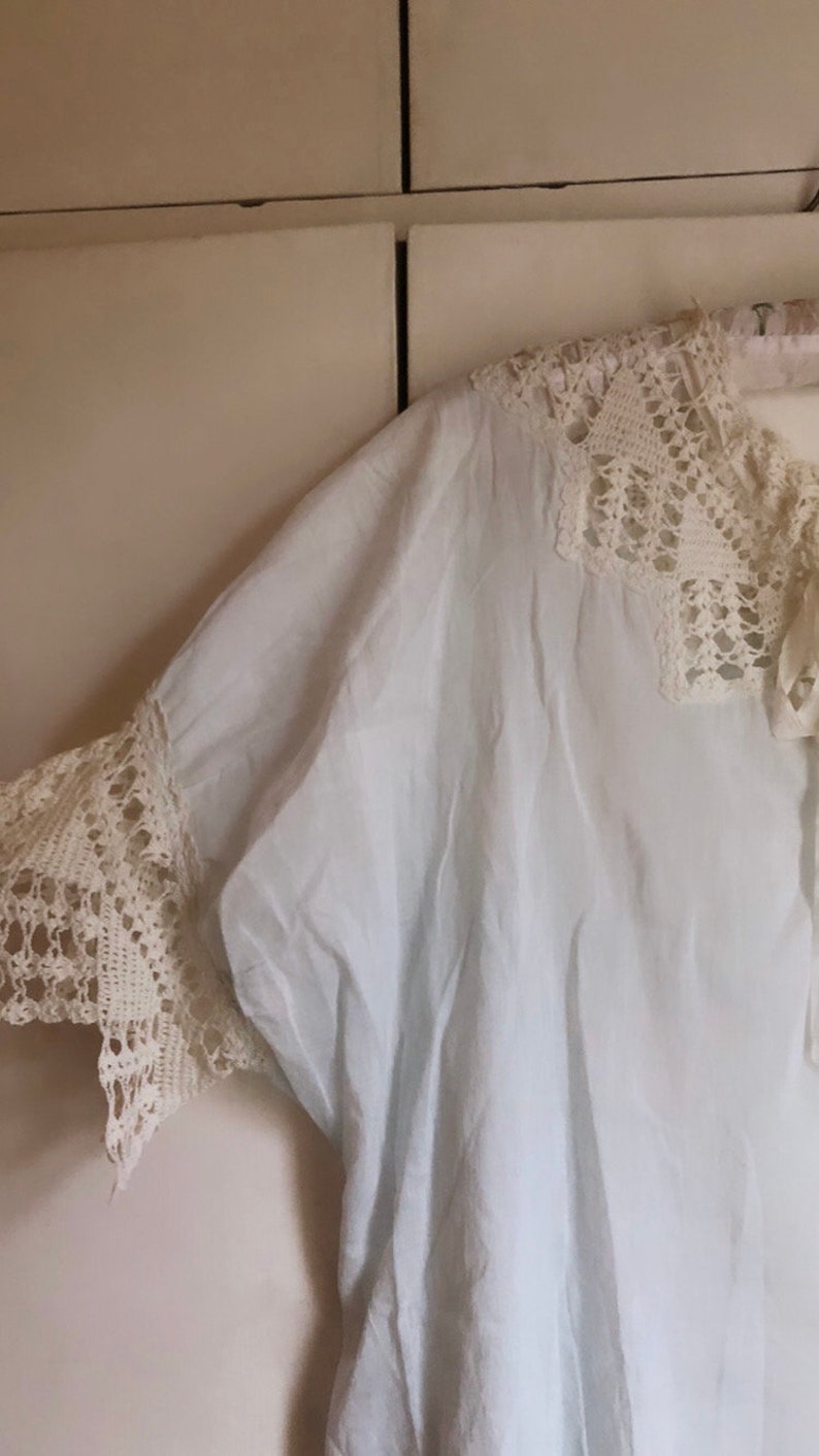 Beautiful Antique Edwardian 1910s 19th Century 1900s Pale Blue Cotton ...