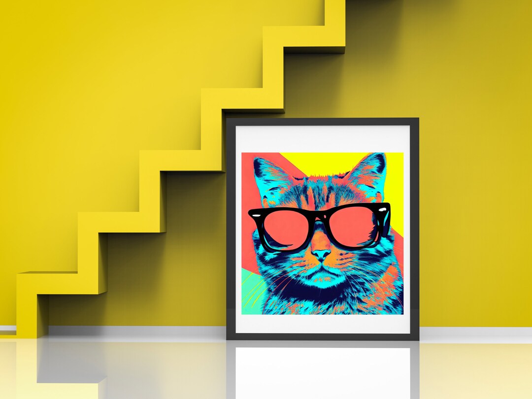 Funny Cat Picture Funny Wall Decoration for Living Room Décor - Etsy