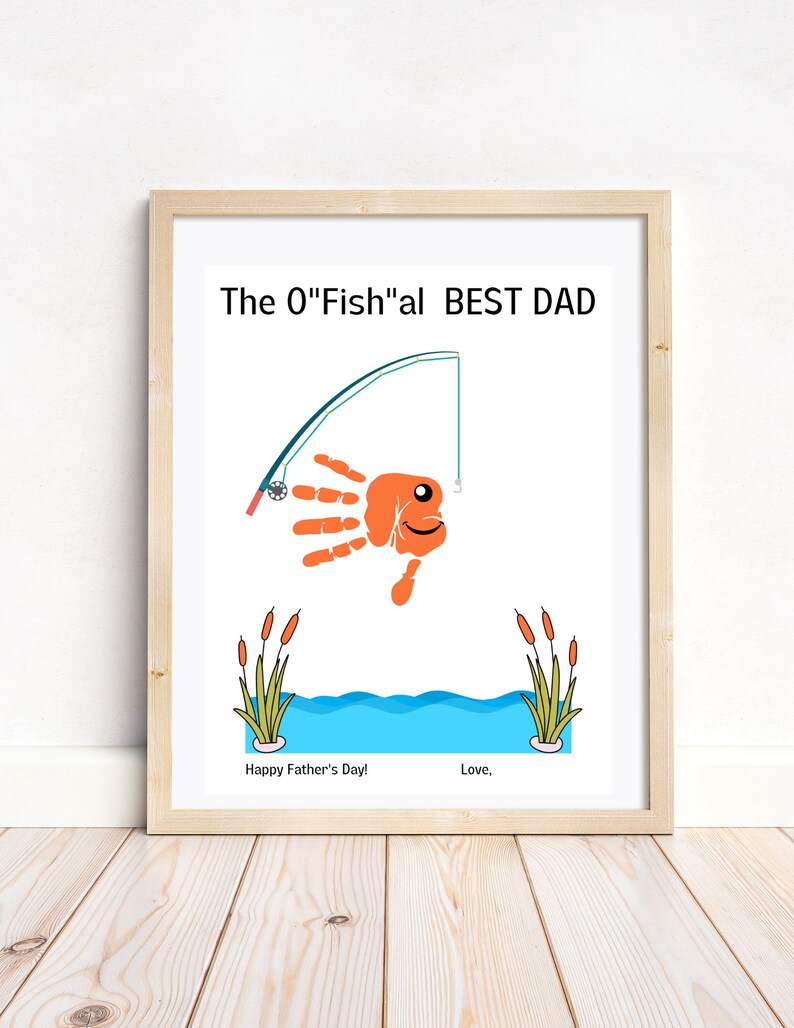 Father's Day Printable, Dad, Fishing, Best Dad, Craft, Fathers Day ...